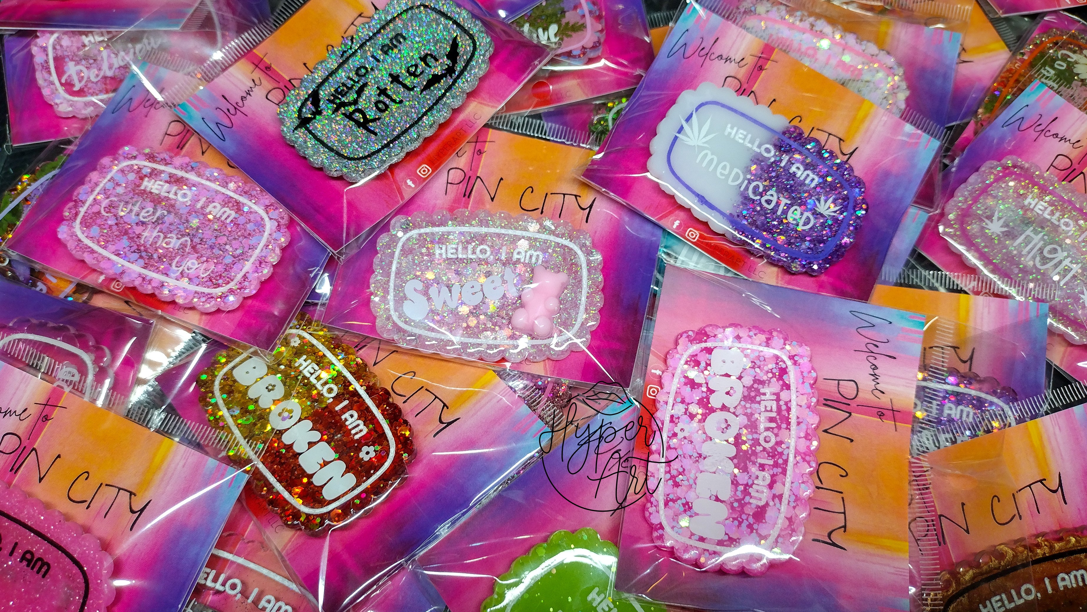 Resin & Clay Pins – HyperArt, LLC